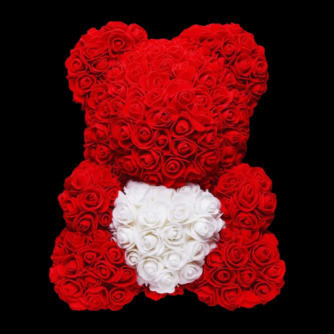 Rose Bear | Bear Made of Roses | Rose Teddy – Sparkly Roses