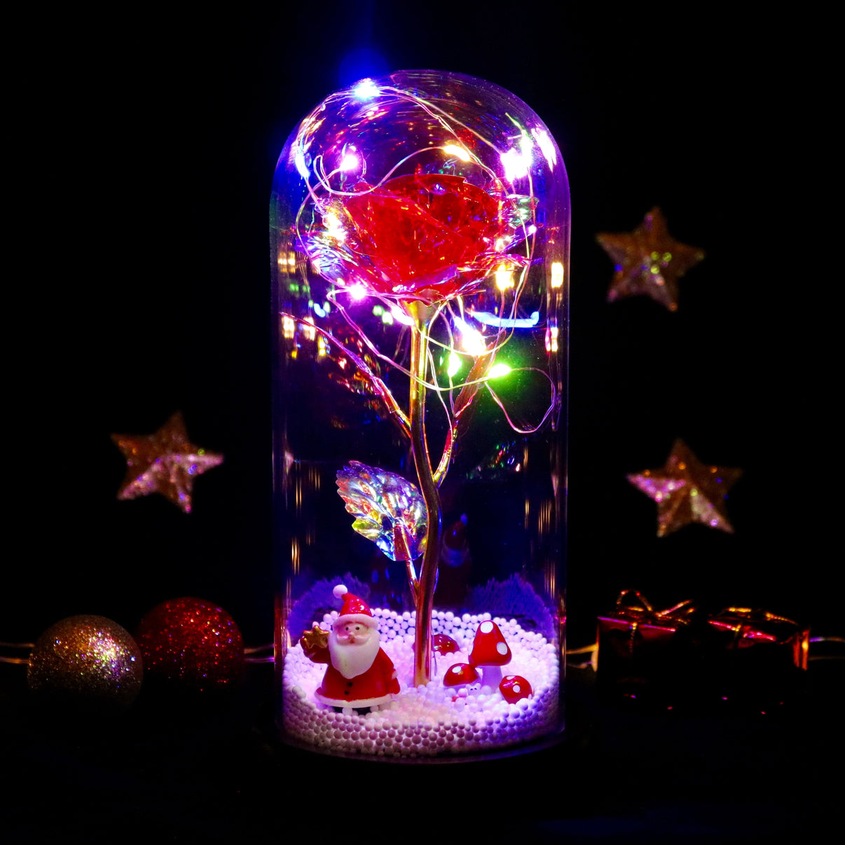 Enchanted Santa Claus Rose | Gift For Christmas – Sparkly Roses